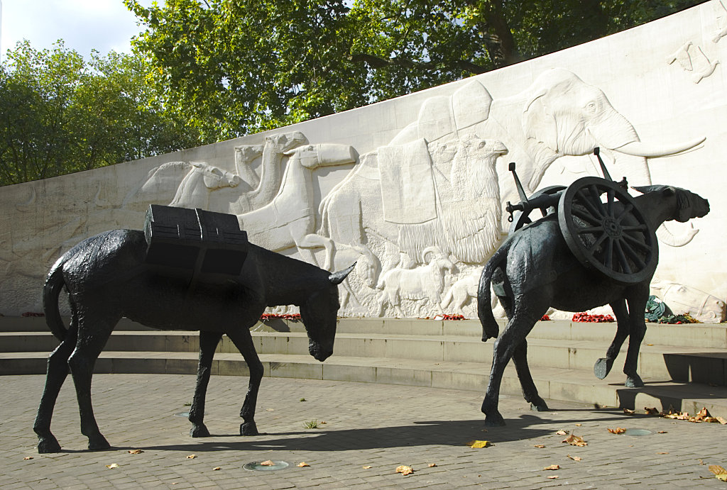 Detail of Animals in War Memorial, Park Lane, London W1 - David Backhouse